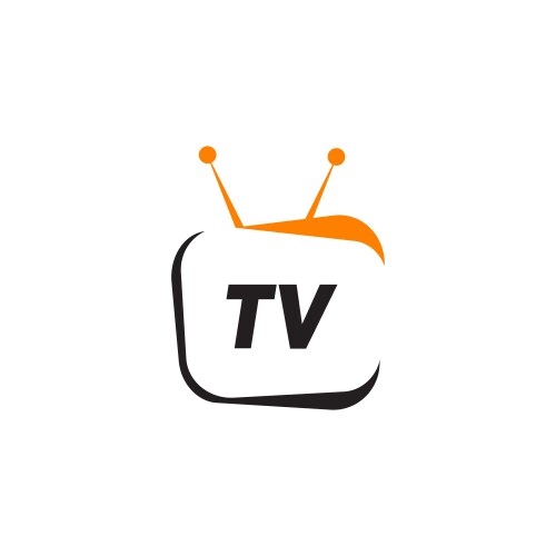 Tv or television channel logo design template Vector Image