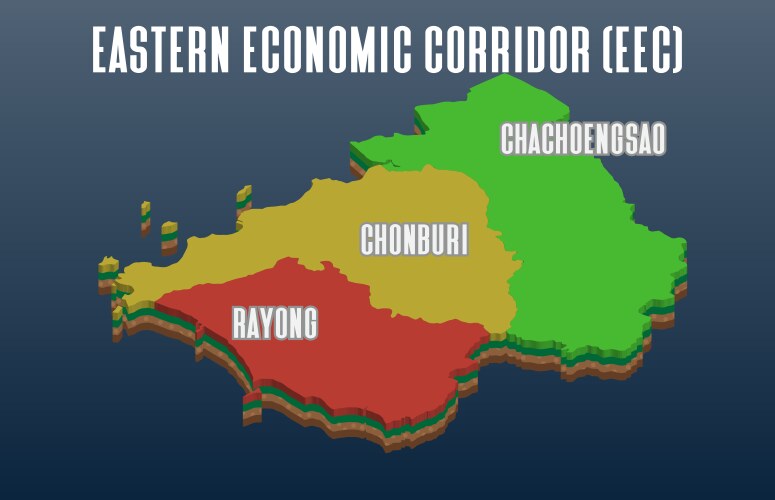 Background of eastern economic corridor or eec Vector Image