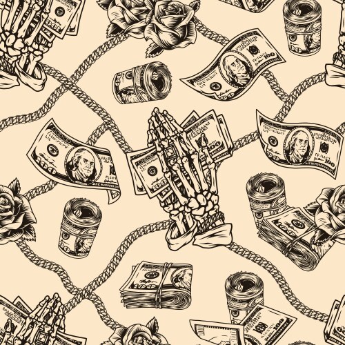 Money and numbers set Royalty Free Vector Image