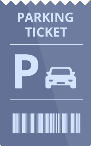Parking ticket showing permit for car park Vector Image
