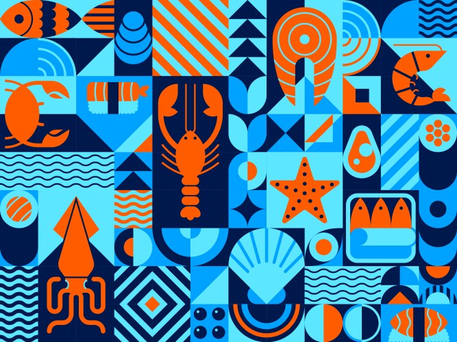 Geometric Fish Vector Images (over 9,600)