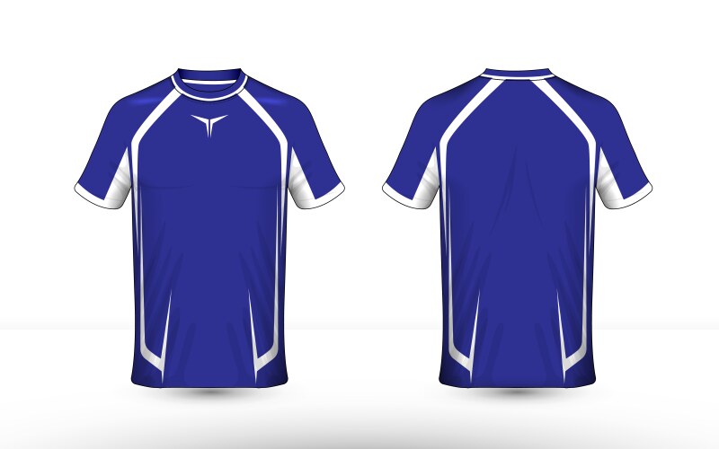 Blue and white layout e-sport t-shirt design Vector Image