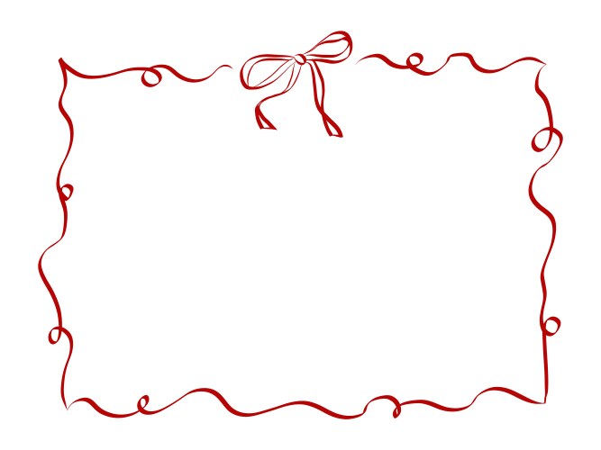 Red Ribbon Frame with Bow – Royalty-Free Vector | VectorStock