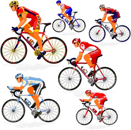 National cyclist 5 Royalty Free Vector Image - VectorStock