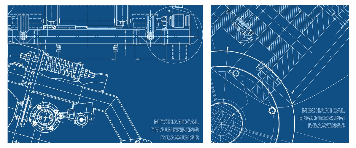 Engineering set cover flyer banner background Vector Image