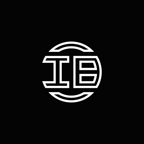 Ib logo monogram emblem style with crown shape Vector Image
