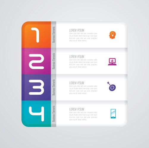 Business index infographics template with 5 data Vector Image