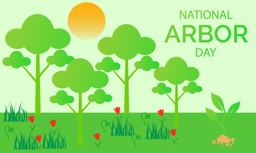 National arbor day celebrated every year of april Vector Image