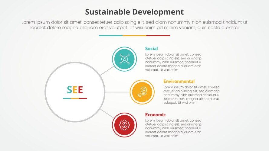 See sustainable development infographic concept Vector Image
