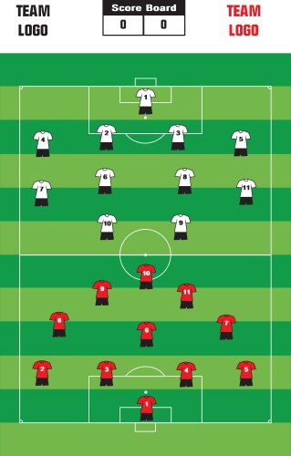 Football Soccer Formation Vector Images (over 1,400)
