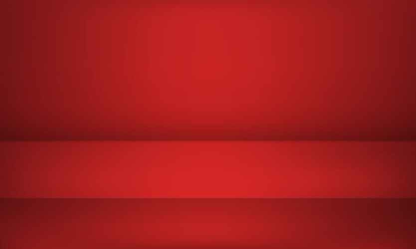 Empty red color studio room luxury background Vector Image