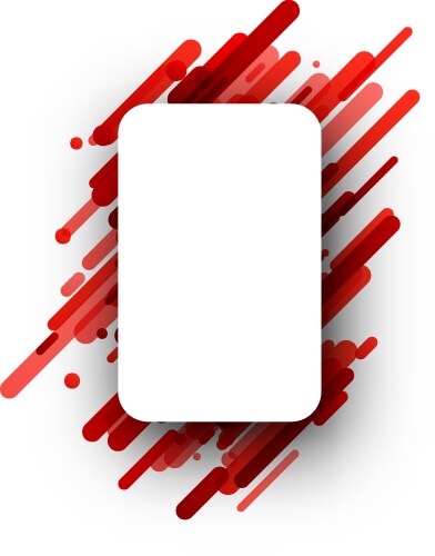 Red rectangular background on white Royalty Free Vector