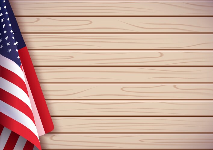 American flag on an empty background Royalty Free Vector