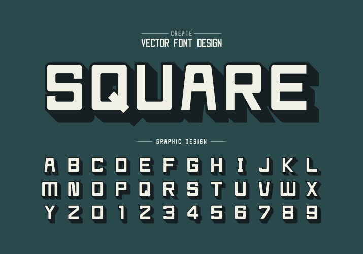 Western typeface alphabet with latin Royalty Free Vector