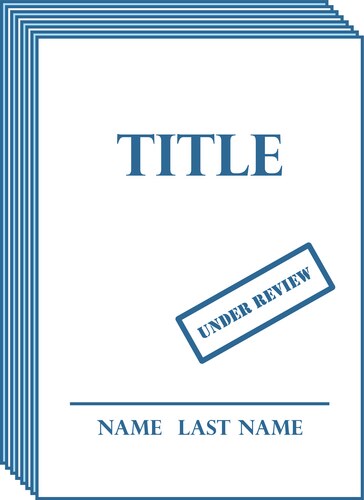 Manuscript under review icon Royalty Free Vector Image