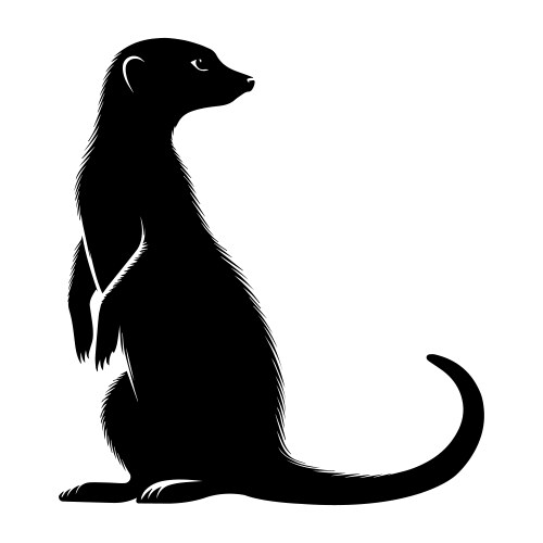 Meerkat silhouette icon symbol Royalty Free Vector Image