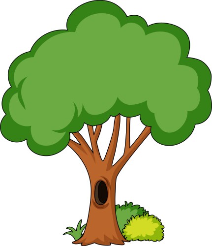 Cartoon tree Royalty Free Vector Image - VectorStock