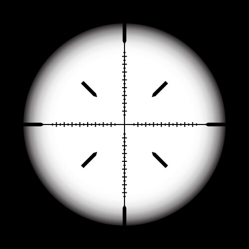 Realistic sniper sight scope Royalty Free Vector Image