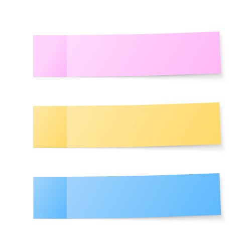 Colorful sticky notes set post stickers Royalty Free Vector