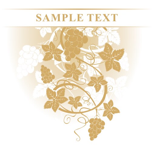 Background countryside landscape grape leaves Vector Image