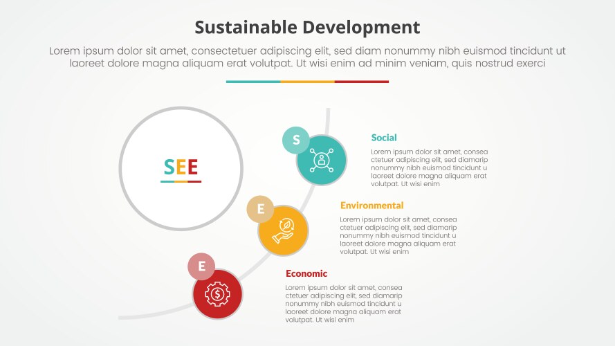 See sustainable development infographic concept Vector Image