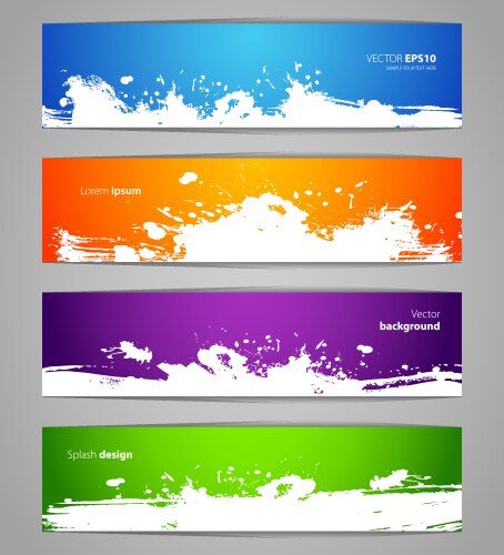 Splash banners color Royalty Free Vector Image