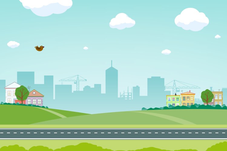 Empty city road Royalty Free Vector Image - VectorStock