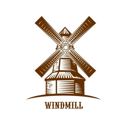 Old mill 3d icon Royalty Free Vector Image - VectorStock