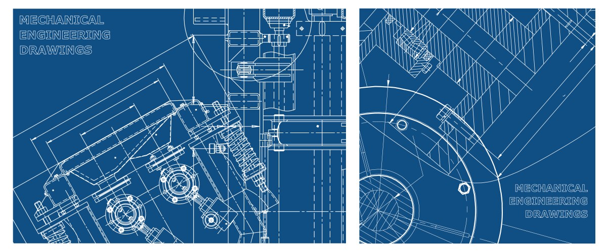 Engineering set cover flyer banner background Vector Image