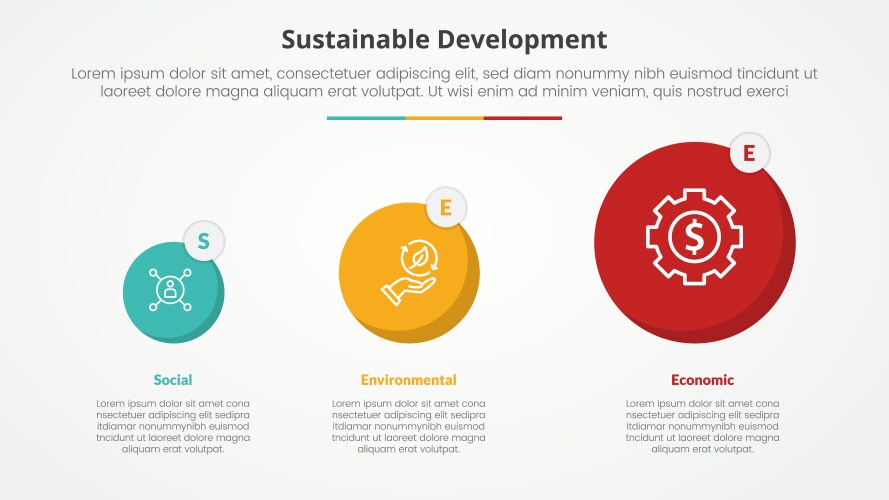 See sustainable development infographic concept Vector Image