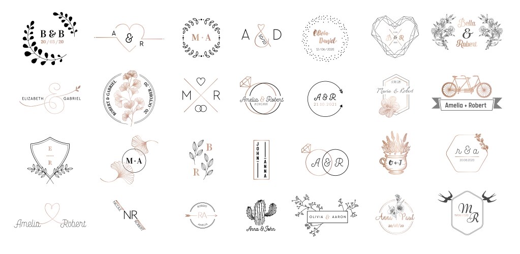 Bloom collection Royalty Free Vector Image - VectorStock