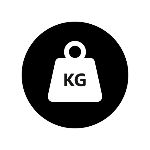 Weight sign icon 10 kilogram kg sport symbol Vector Image
