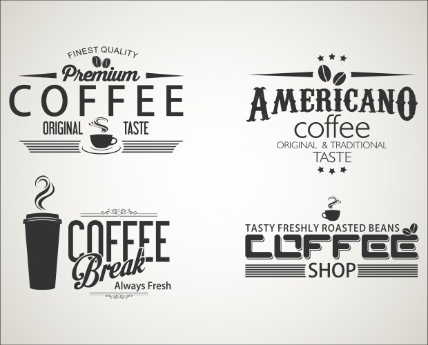 Coffee retro element Royalty Free Vector Image
