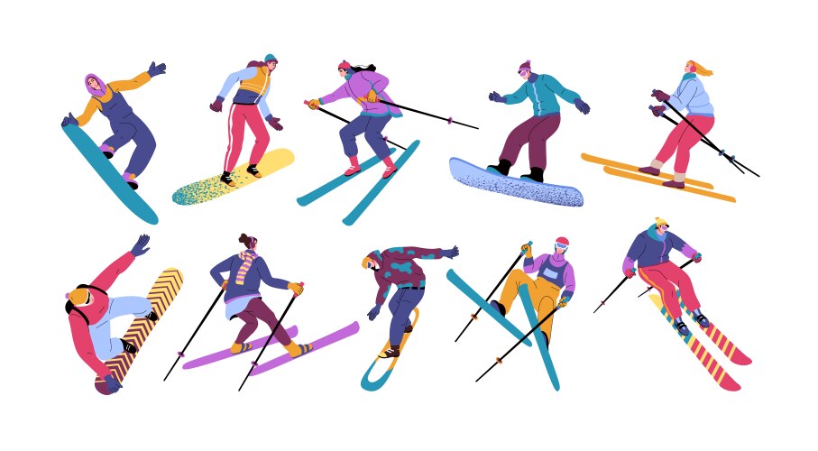 Cartoon skier Vector Images & Graphics for Commercial Use | VectorStock