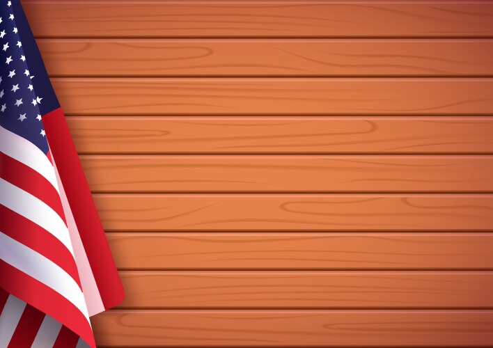 American flag on an empty background Royalty Free Vector