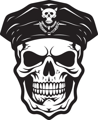Covert skull battalion army emblem logo tactical Vector Image