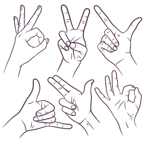 Middle finger outline Vector Images & Graphics for Commercial Use ...