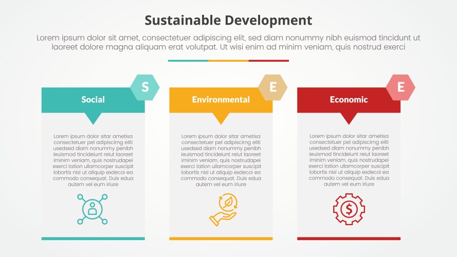 See sustainable development infographic concept Vector Image
