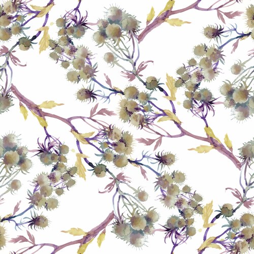 Seamless floral pattern flowering branches Vector Image