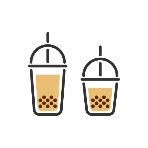 Bubble milk tea icon Royalty Free Vector Image