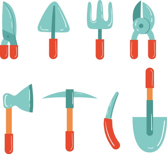 Set of diy cartoon tools Royalty Free Vector Image