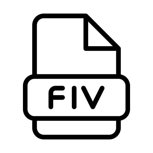 Flv file icons flat extension icon video Vector Image