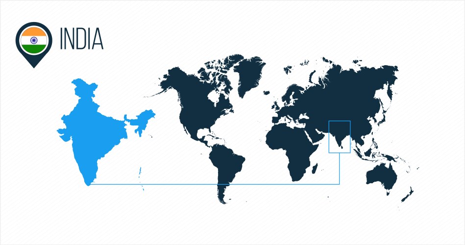 India Map with Location Pins Vector Images (over 350)
