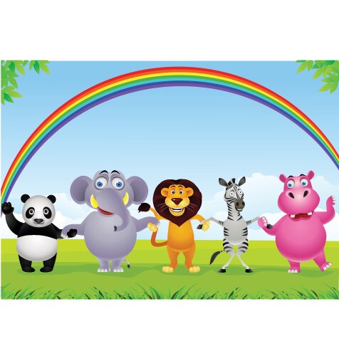 Animal cartoon group Royalty Free Vector Image