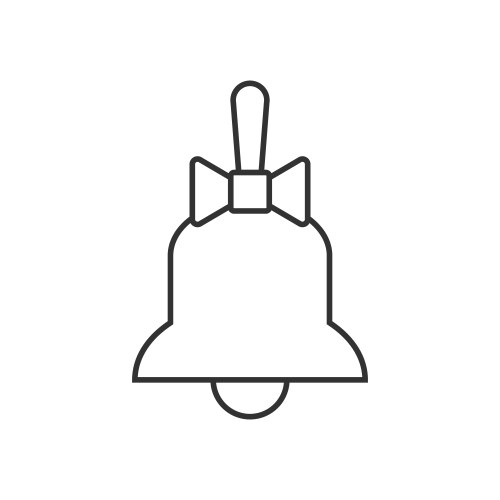 Alarm bell icon with check mark Royalty Free Vector Image