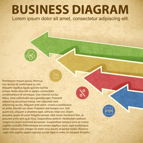 Business diagram template Royalty Free Vector Image