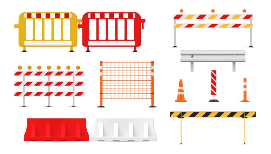 Road barrier street traffic-barrier under Vector Image