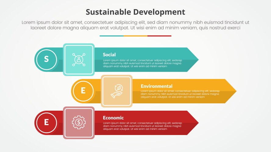 See sustainable development infographic concept Vector Image