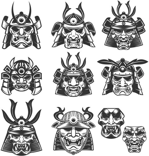Samurai Mask Vector Images (over 6,500)