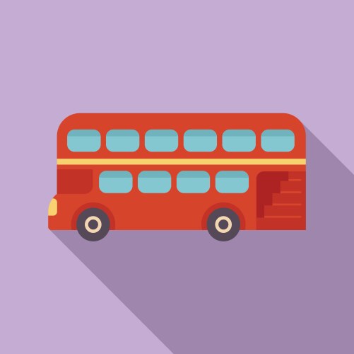 Red double decker bus driving through london Vector Image